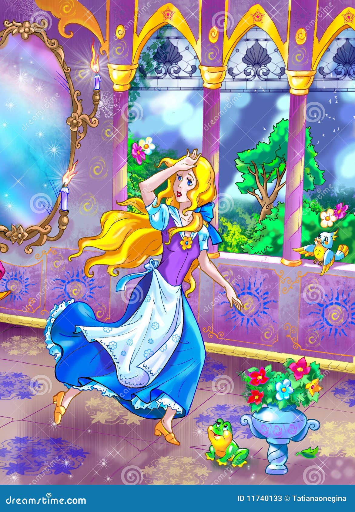 The Heroine Of Fairy Tales Cartoon Vector | CartoonDealer.com #55113201