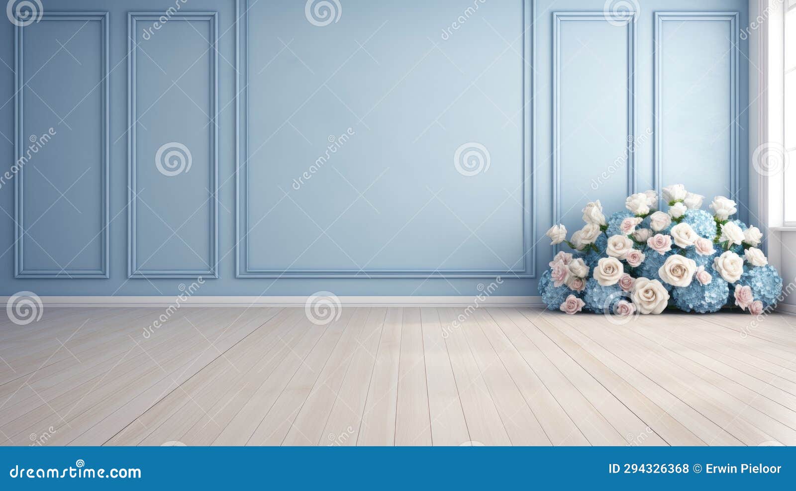 Fairy Tale Blue Wedding Decor Stock Illustration - Illustration of ...