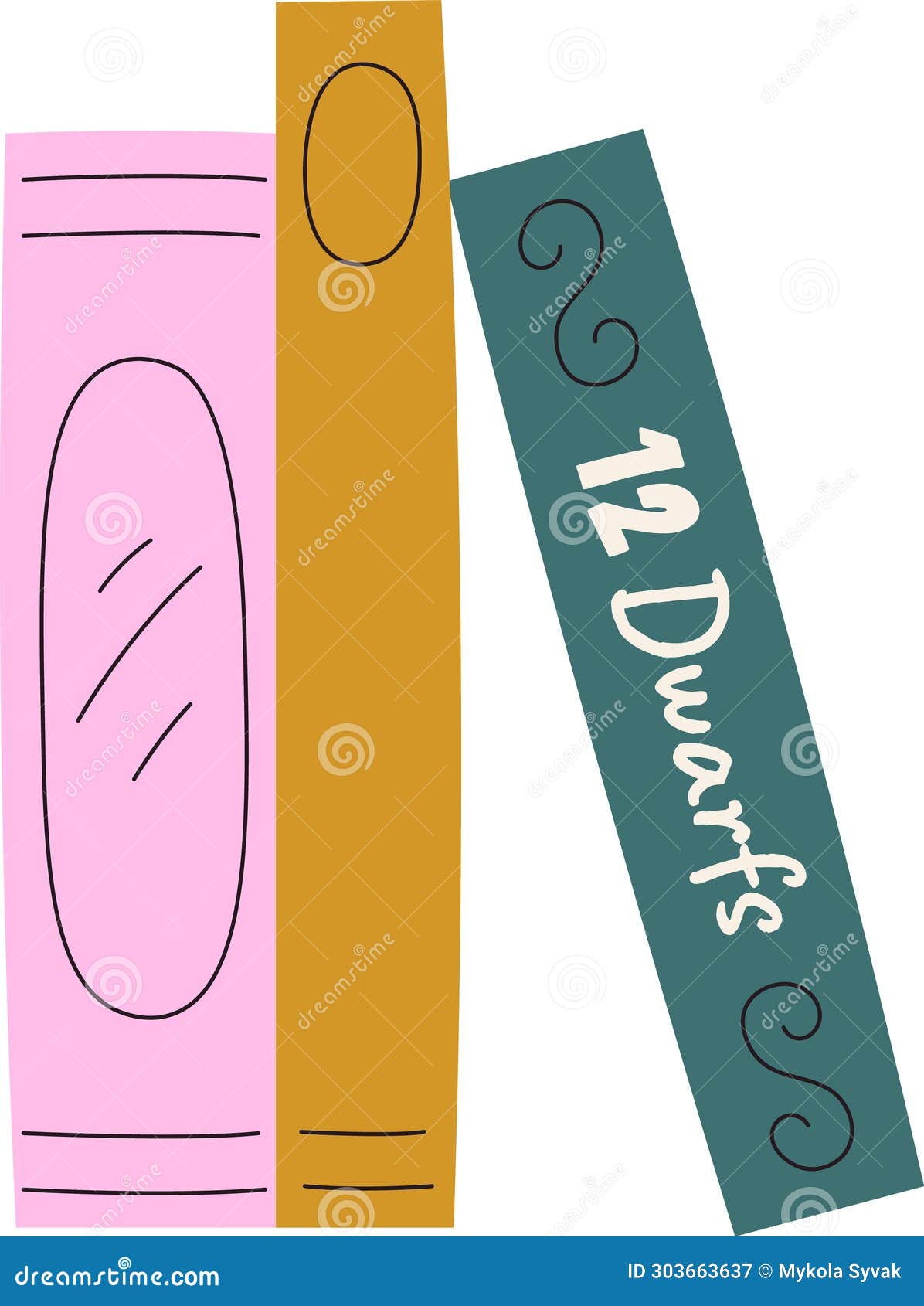 Fairy Tale Books Stack stock illustration. Illustration of vector ...