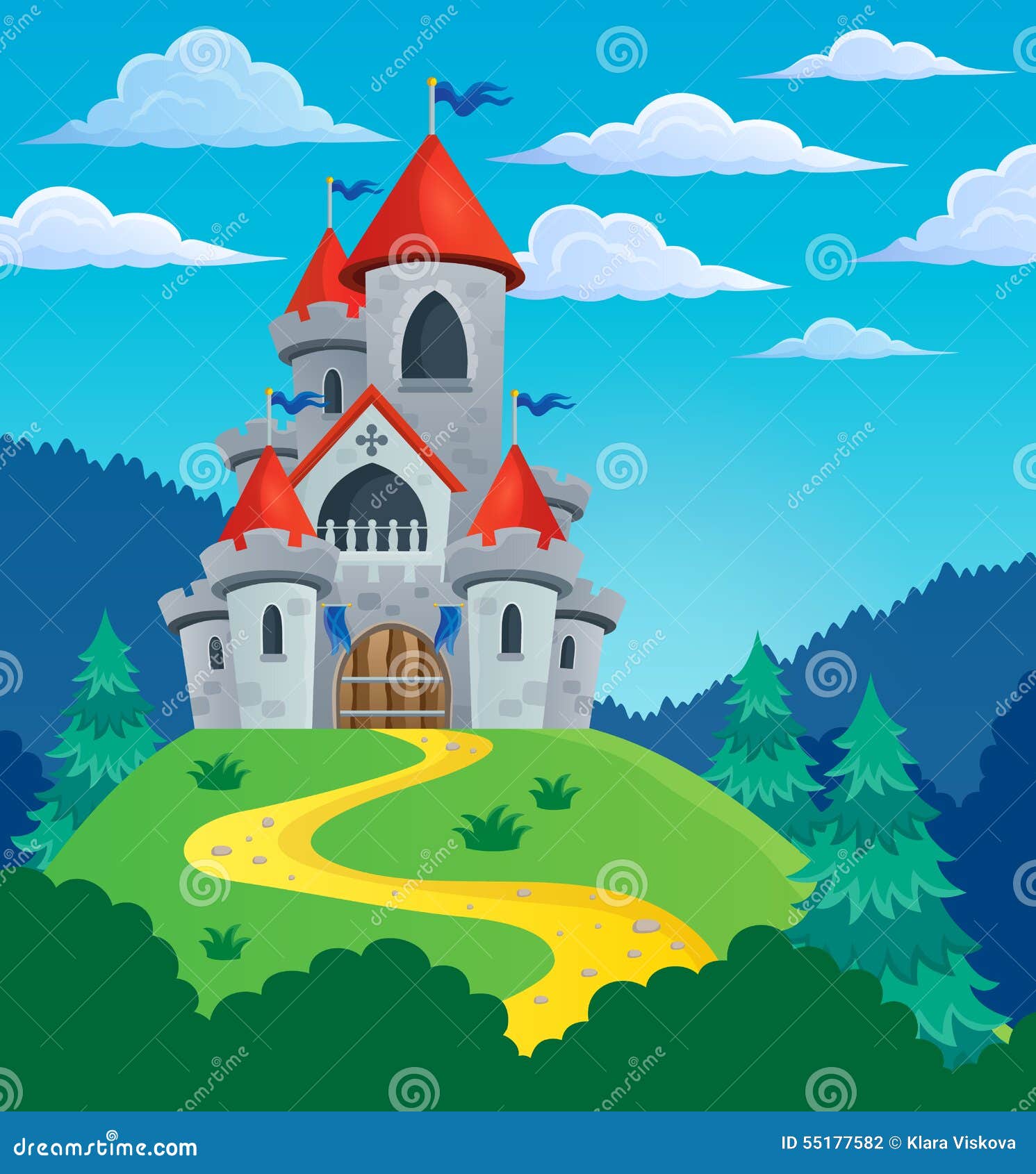 Fairy Tale Castle Theme Image 3 Stock Vector - Illustration of palace ...