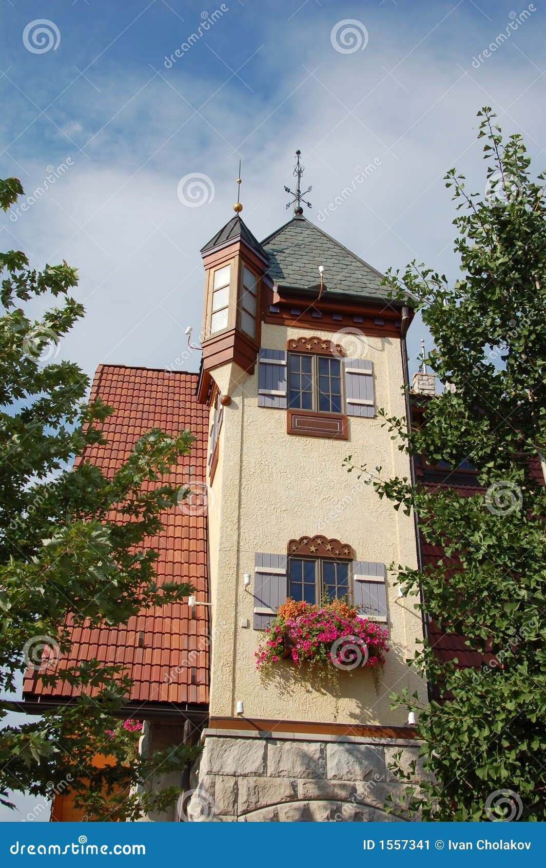 Fairy tale castle tower stock image. Image of town, dark - 1557341