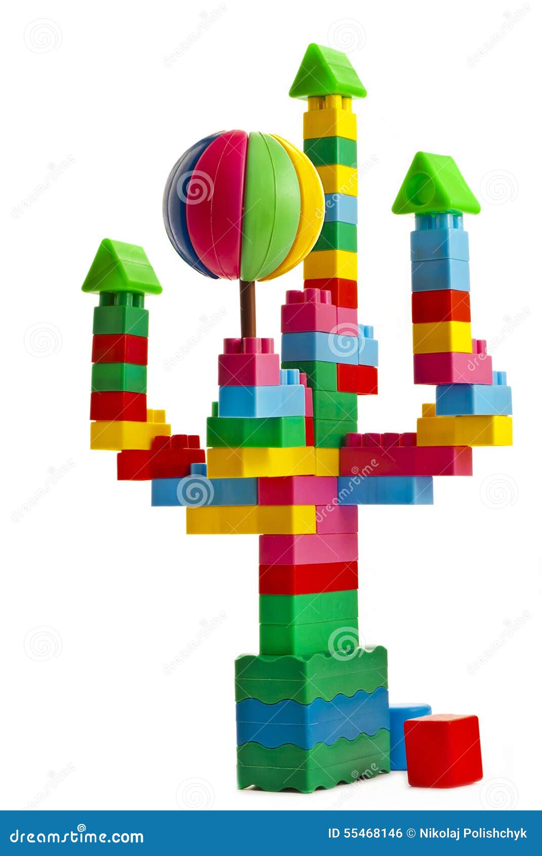 Fairy-tale castle toy set. stock photo. Image of tower - 55468146