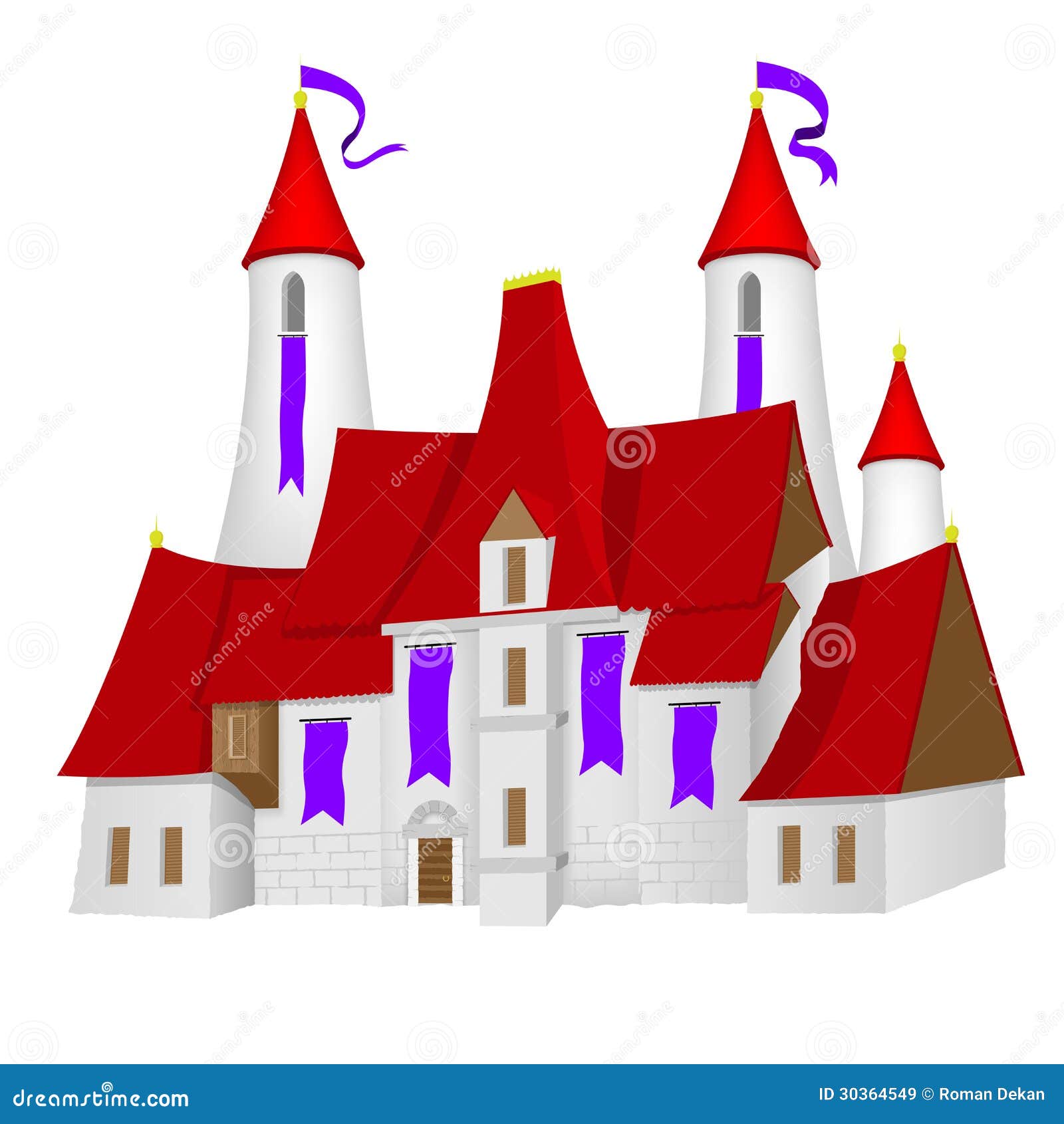 Fairy-tale castle stock vector. Illustration of vector - 30364549
