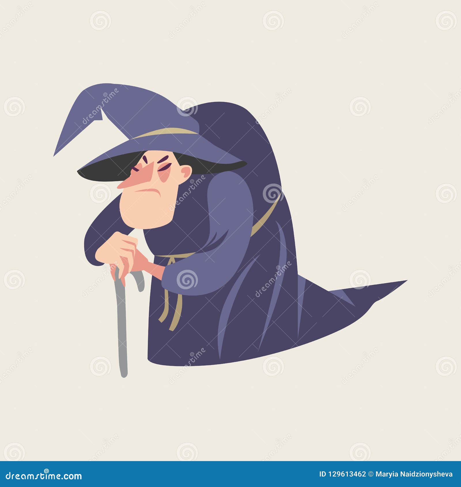 Fairy Tale Character. Old Witch in Cartoon Style Stock Vector ...