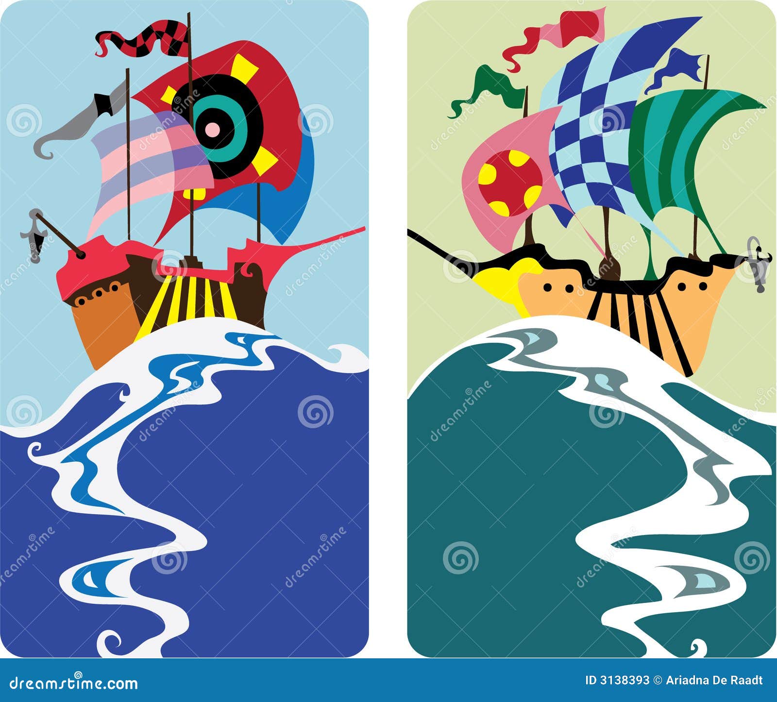 Fairy tale dream ships stock vector. Illustration of travel - 3138393