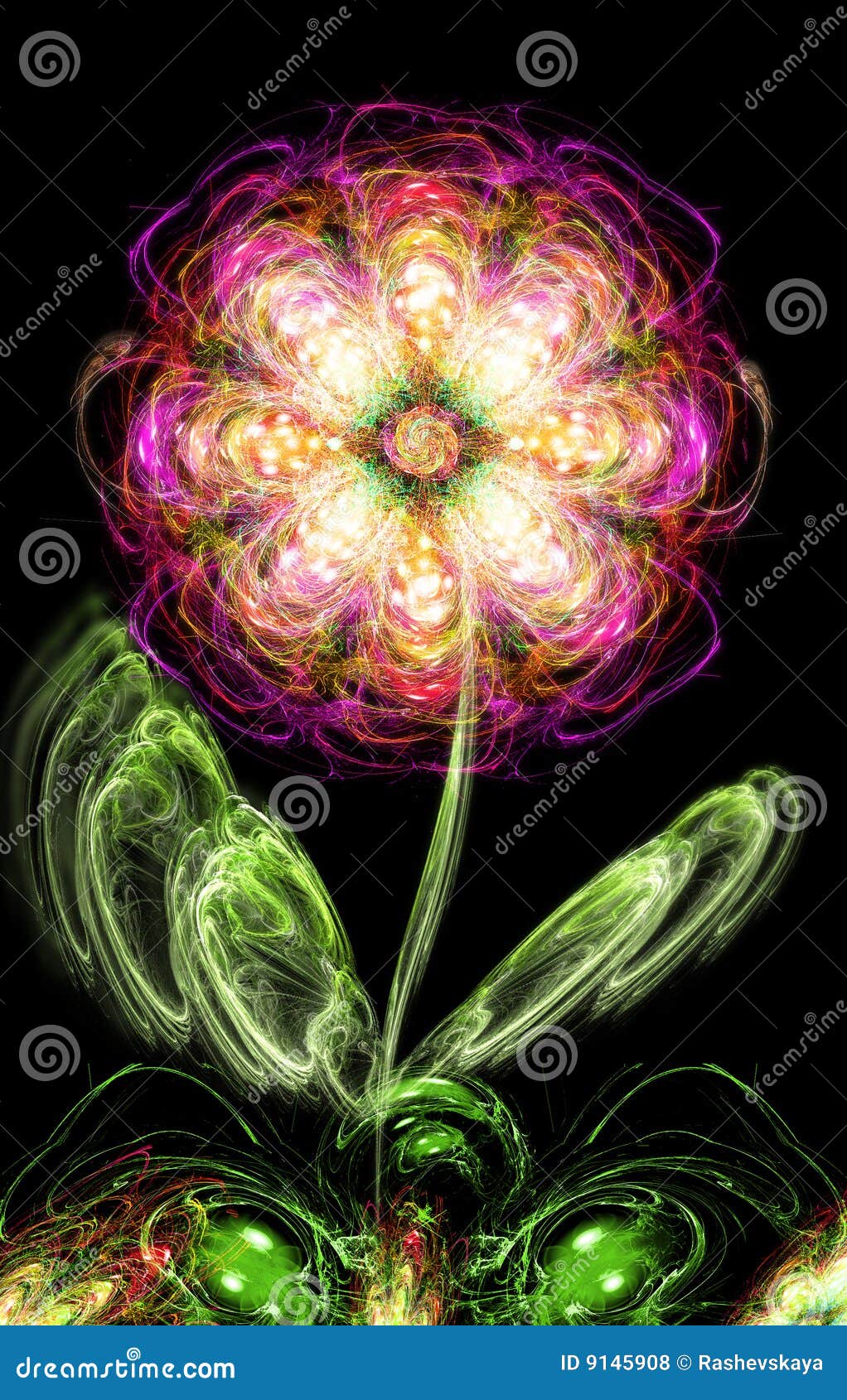 Fairy-tale flower stock illustration. Illustration of decor - 9145908