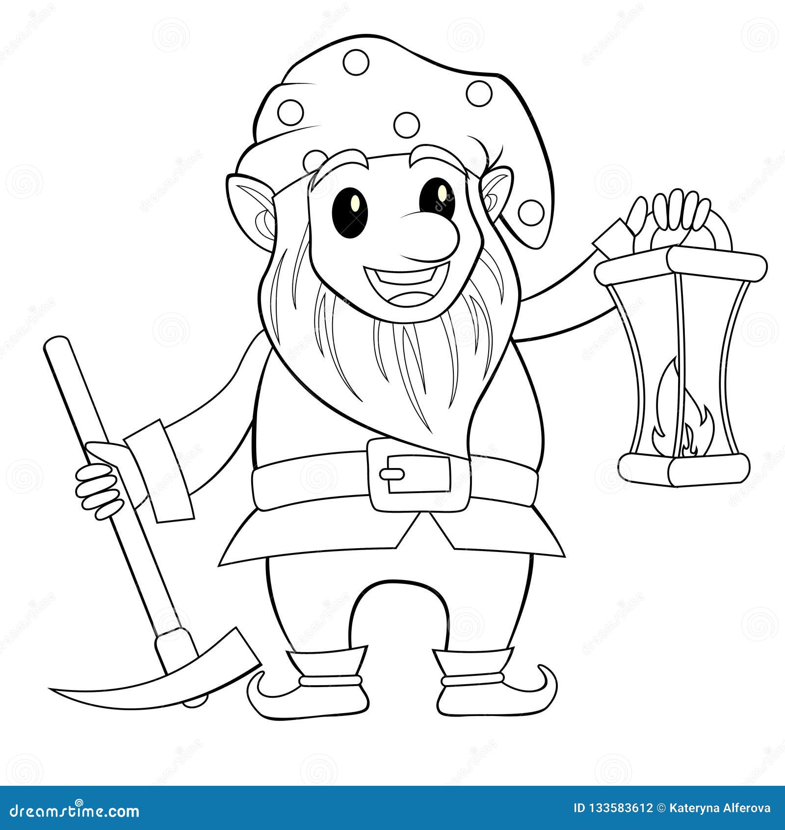 Dwarf - Coloring Vector Illustration | CartoonDealer.com #32712234