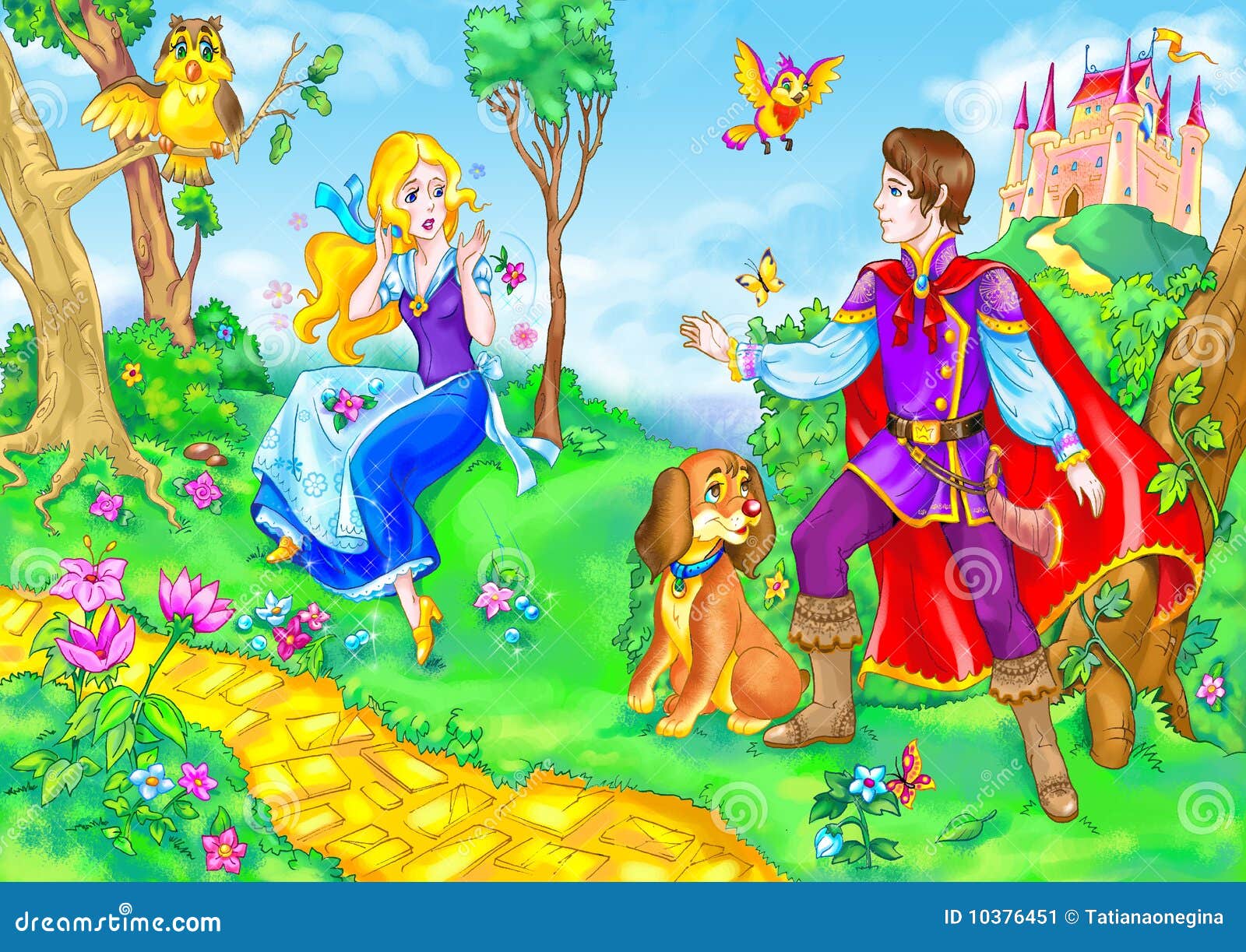 The Heroine Of Fairy Tales Cartoon Vector | CartoonDealer.com #55113201