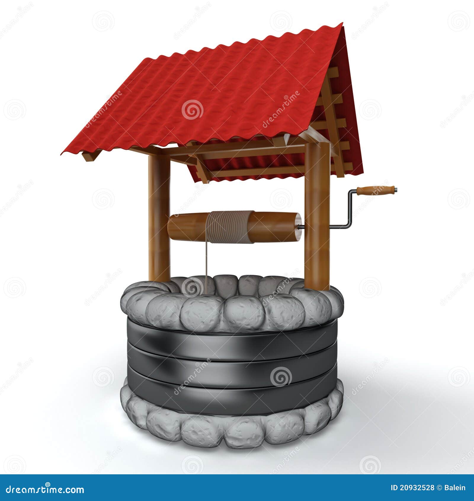 Fairy-tale Medieval Water Well Stock Illustration - Illustration of ...