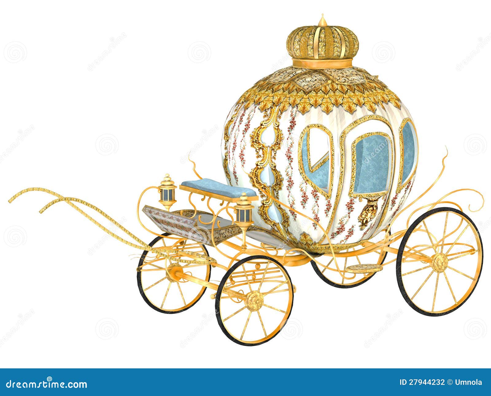 Fairy tale royal carriage stock illustration. Illustration of queen ...
