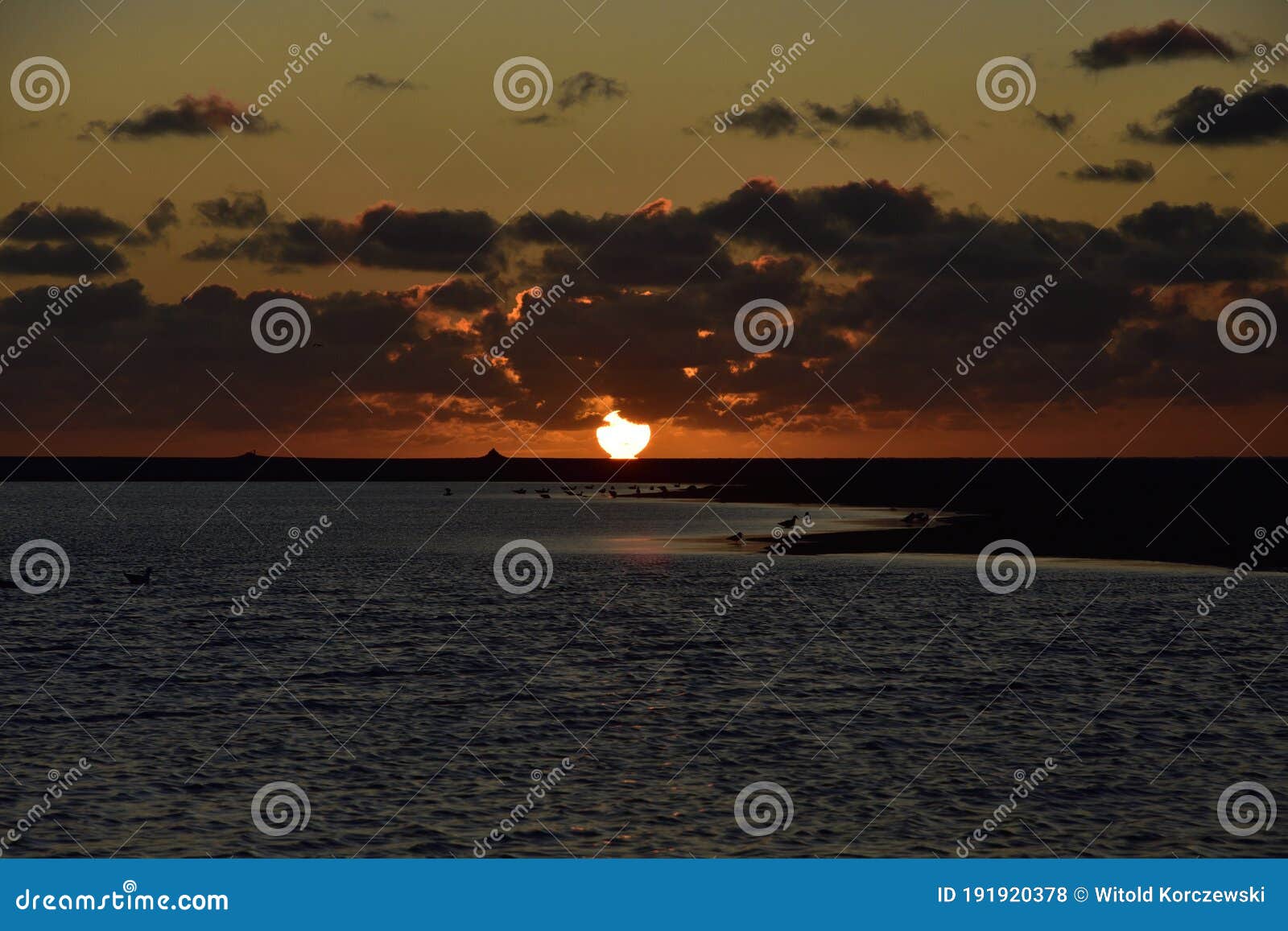 Fairy-tale Sunset and Clouds in the Sky Over the Sea Stock Photo ...