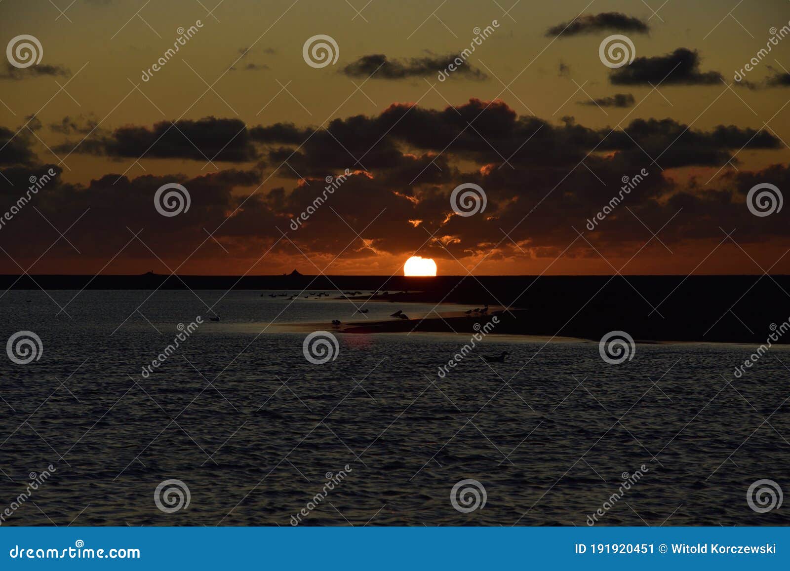Fairy-tale Sunset and Clouds in the Sky Over the Sea Stock Image ...