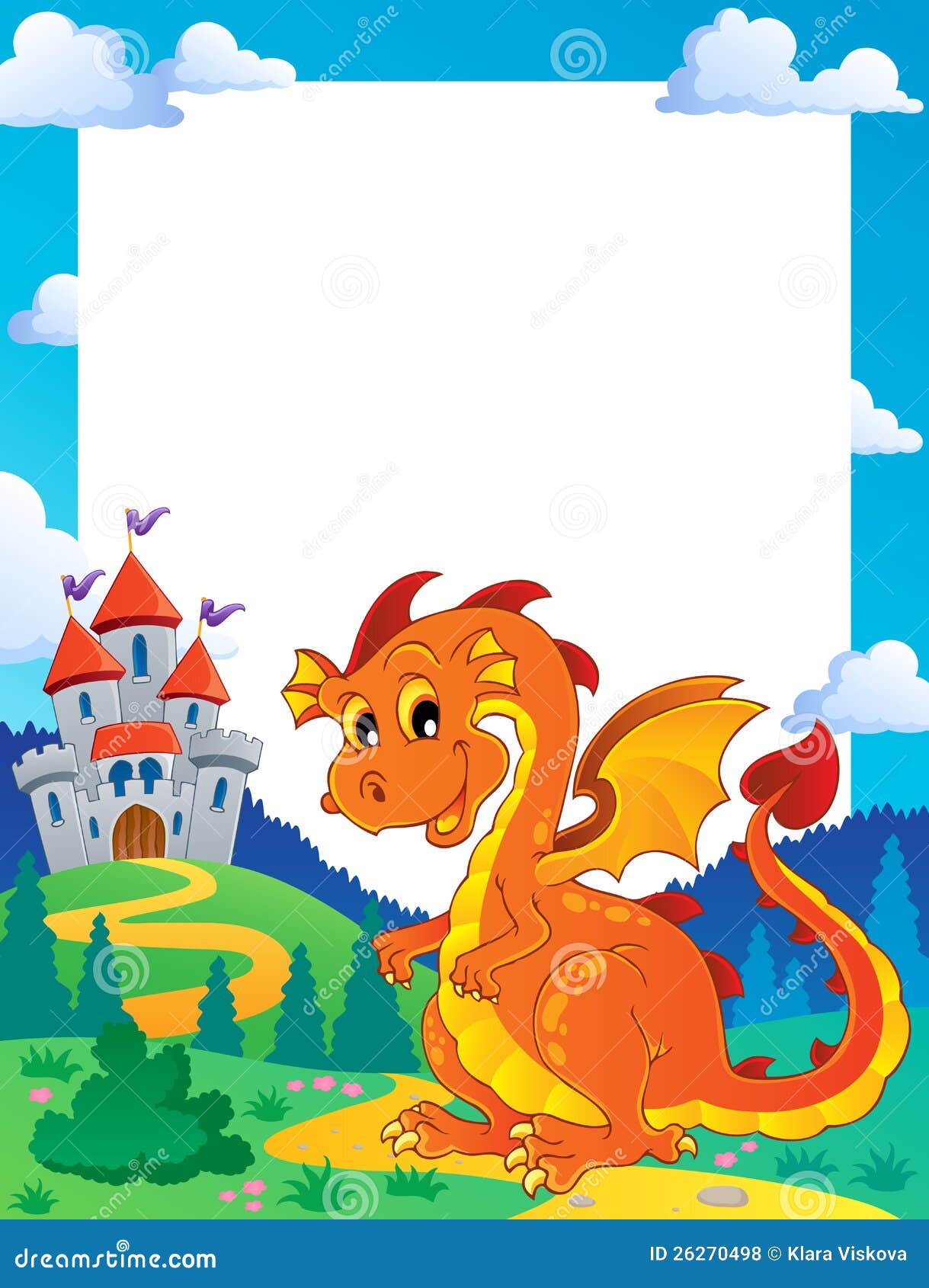 Fairy tale theme frame 3 stock vector. Illustration of imagination ...