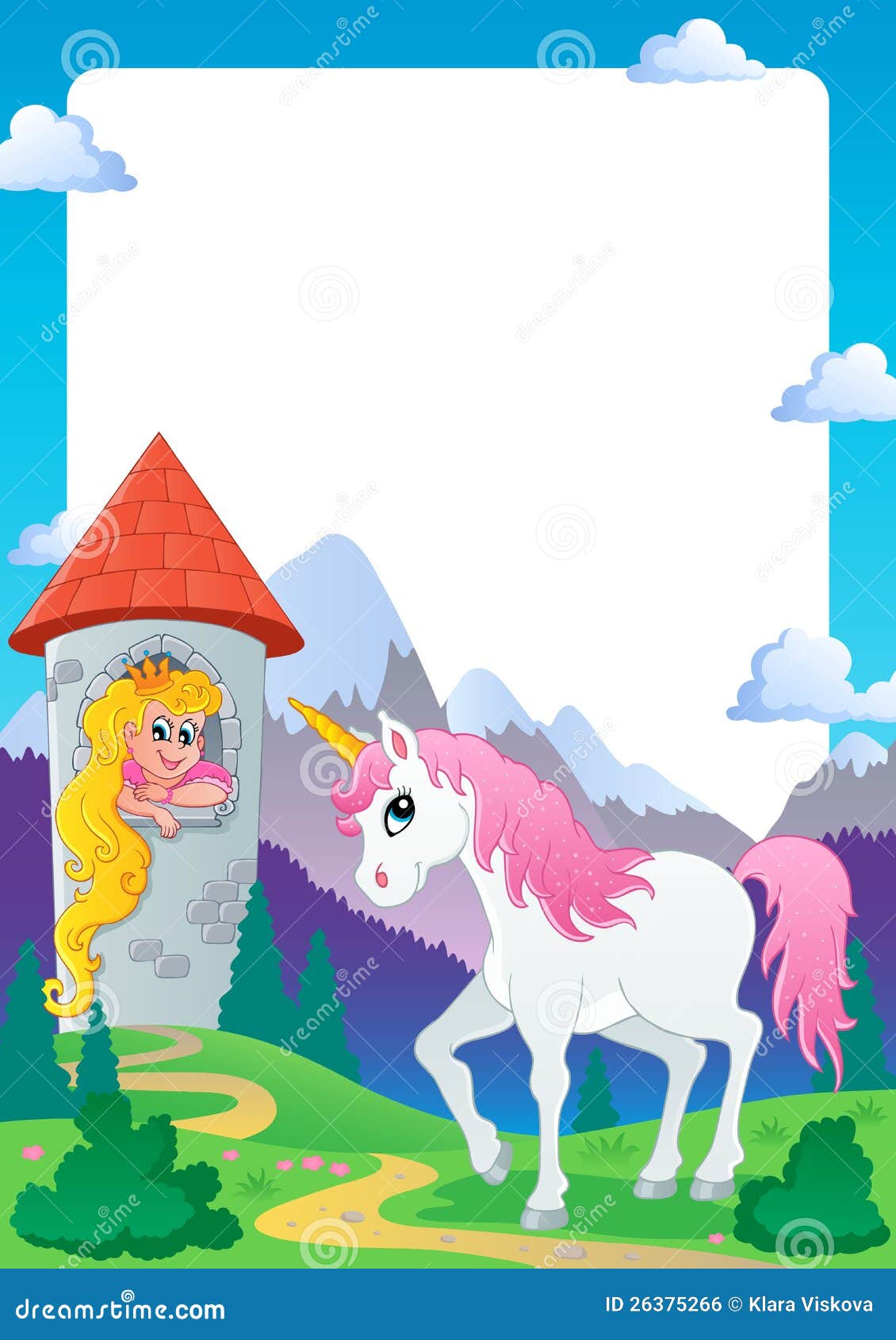 Fairy tale theme frame 4 stock vector. Illustration of happy - 26375266