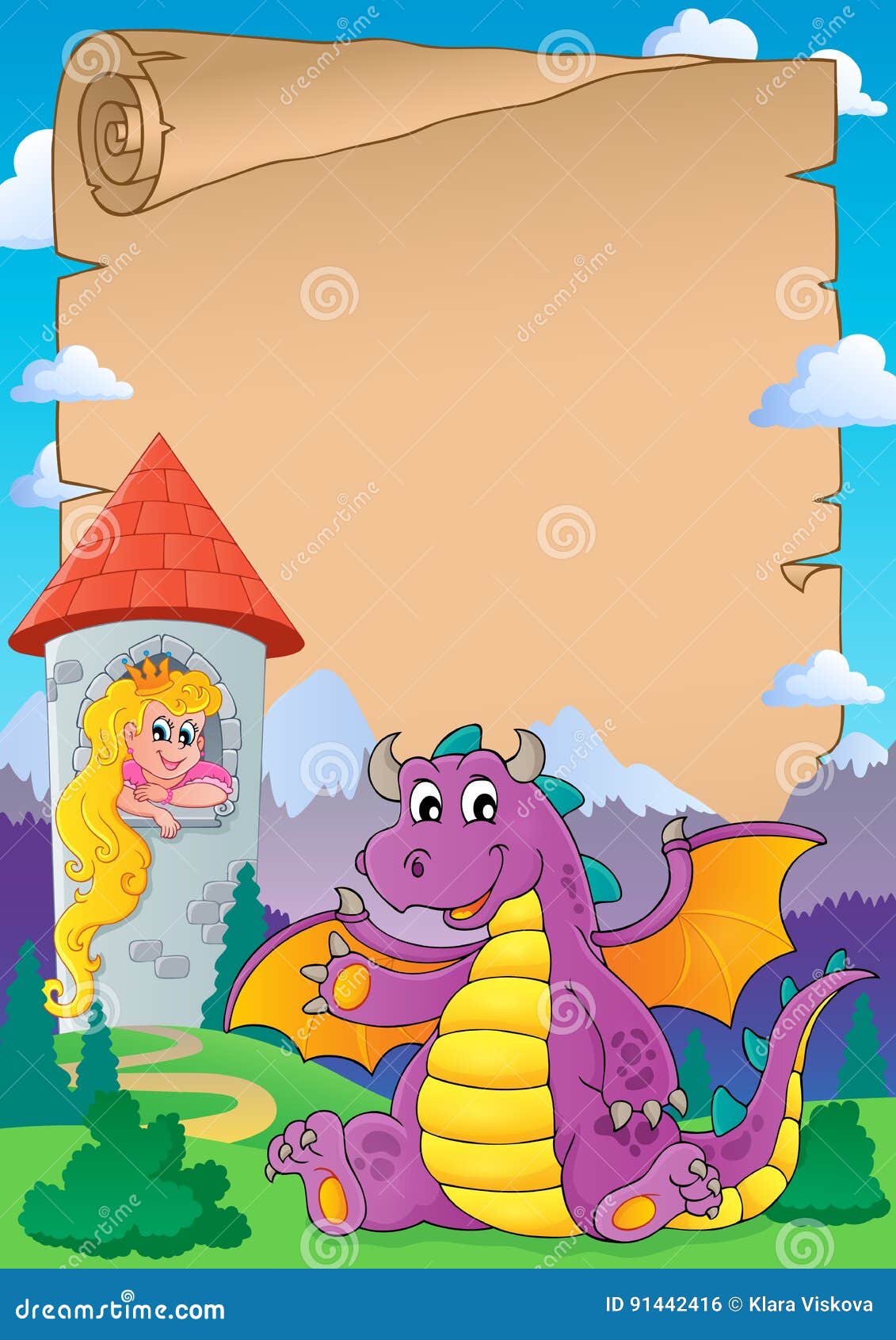 Fairy Tale Theme Parchment 8 Stock Vector - Illustration of ...