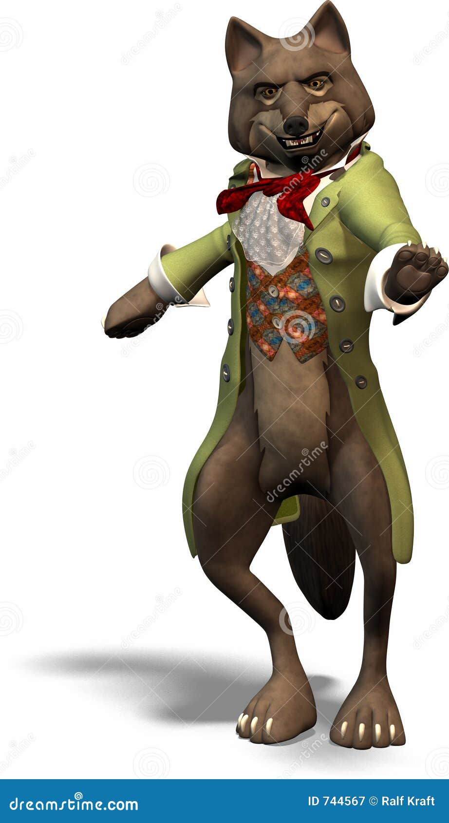 Fairy tale wolf stock illustration. Illustration of lists - 744567