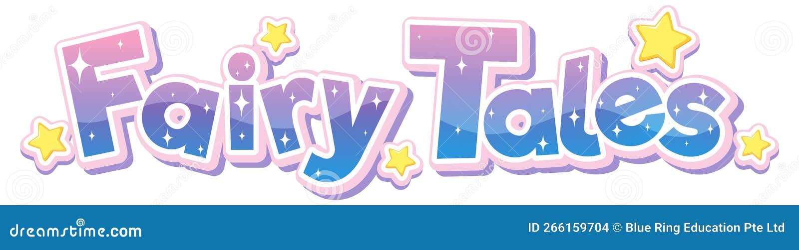 Fairy Tales Text for Banner Design Stock Vector - Illustration of ...