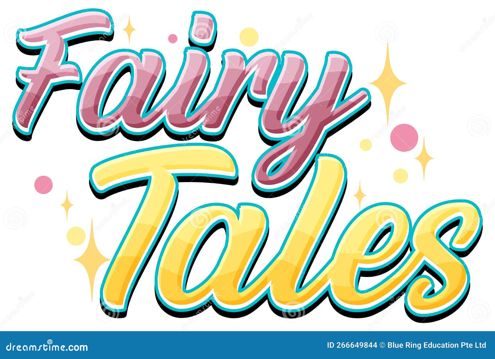 Fairy Tales Text for Banner Design Stock Vector - Illustration of icon ...