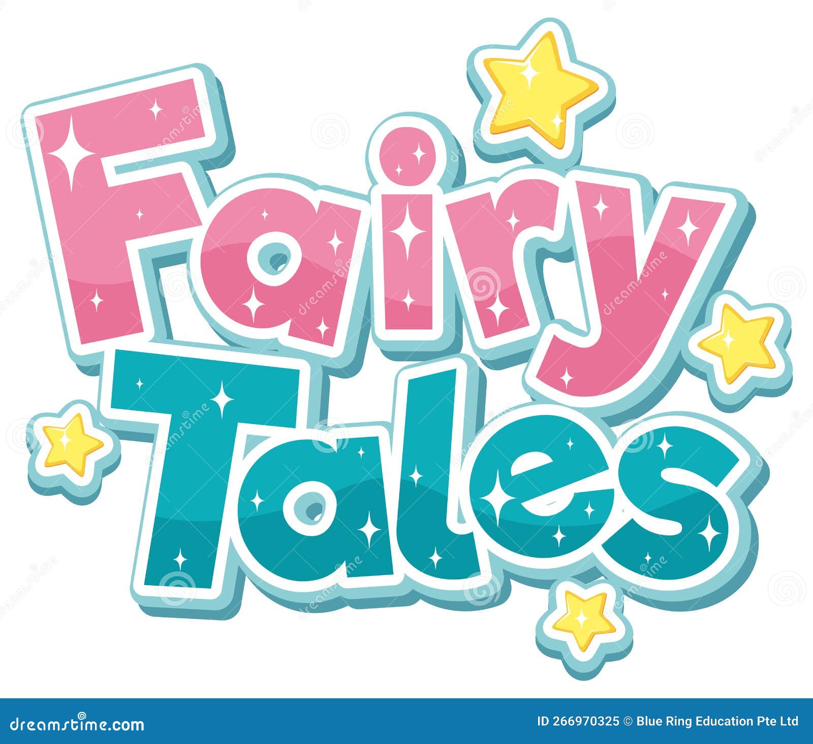 Fairy Tales Text for Banner Design Stock Vector - Illustration of font ...