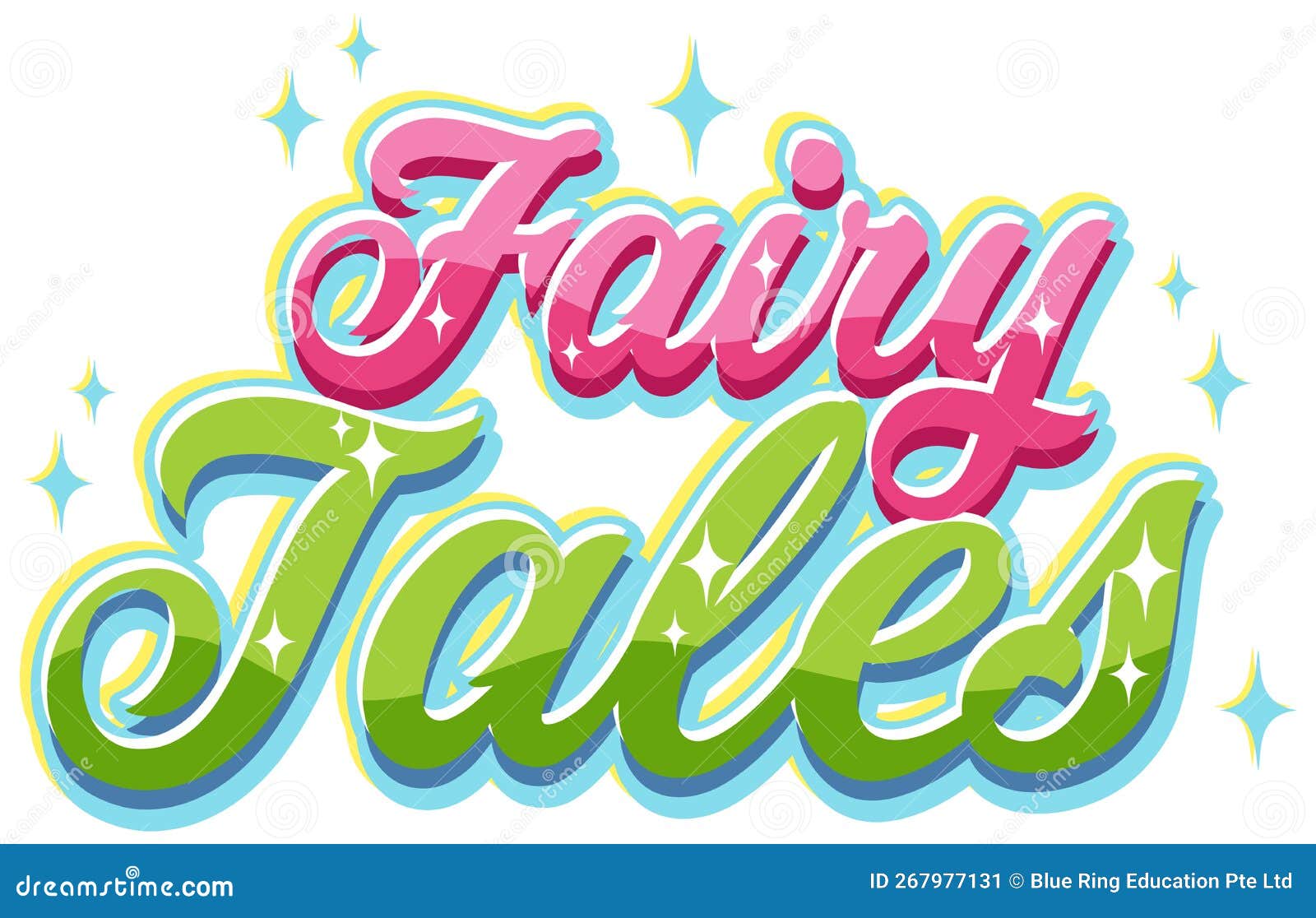 Fairy Tales Text for Banner Design Stock Vector - Illustration of fairy ...