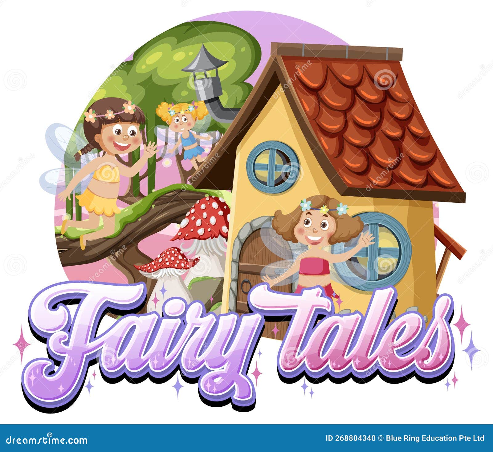 Fairy Tales Text for Banner Design Stock Vector - Illustration of ...