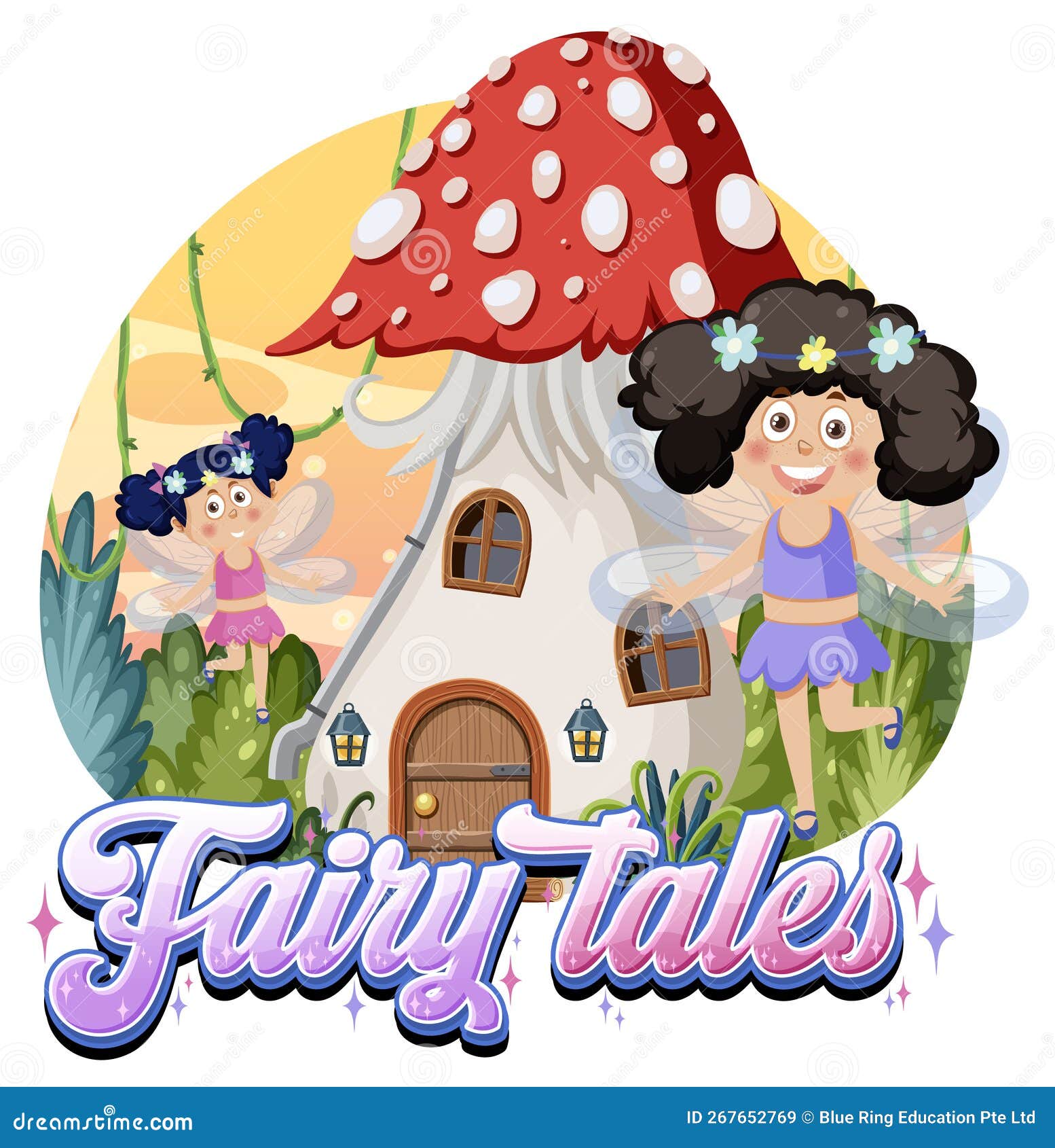Fairy tales text design stock vector. Illustration of fantasy - 267652769