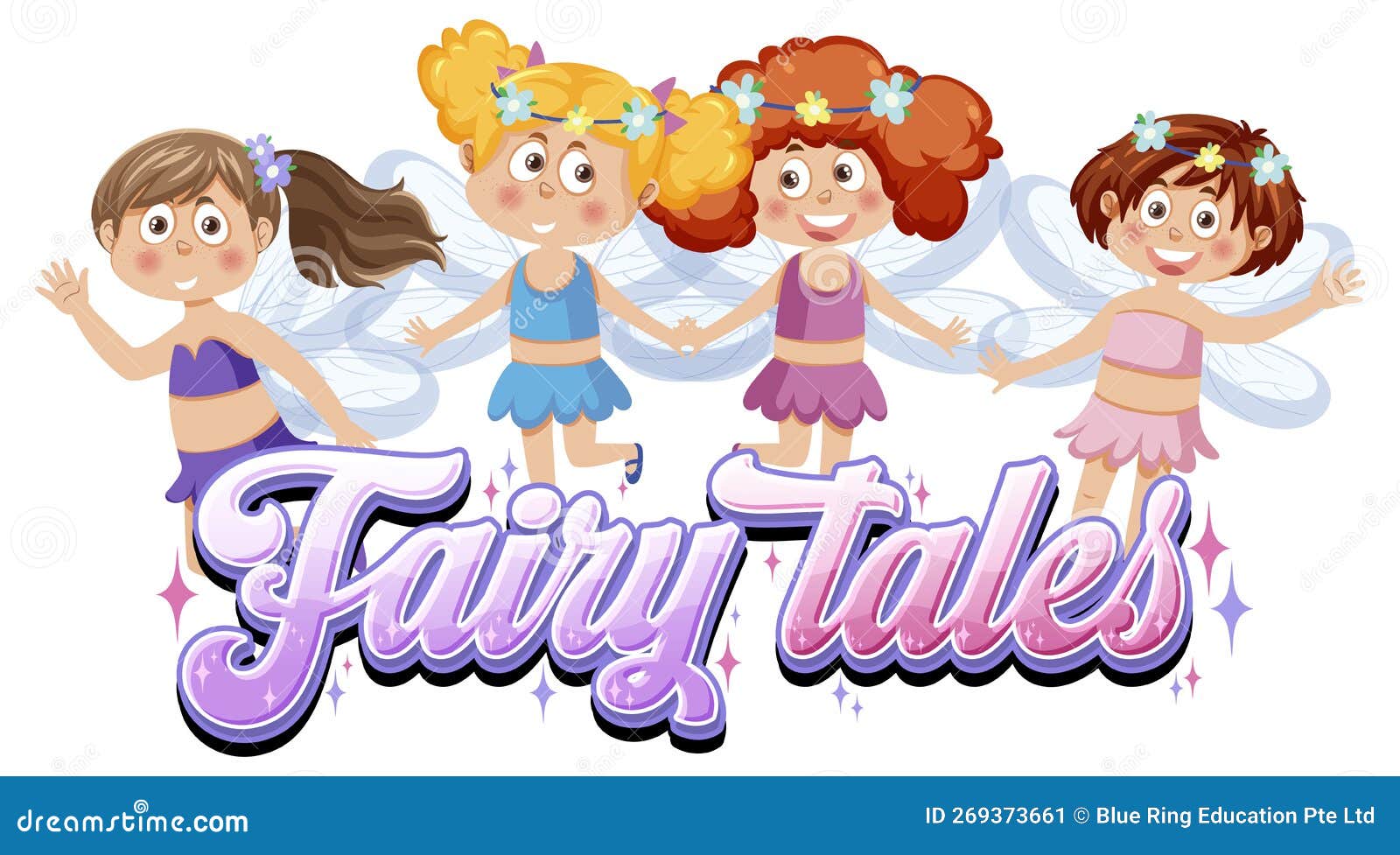 Fairy tales text design stock illustration. Illustration of icon ...