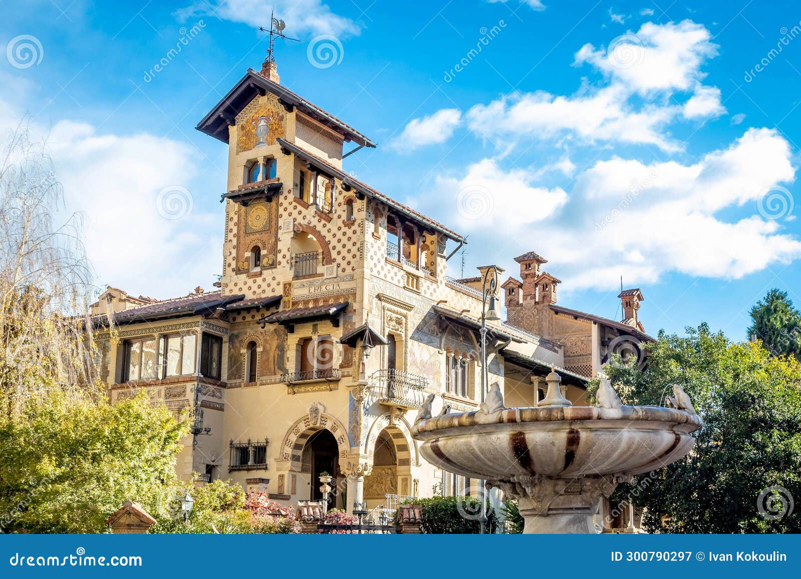 The Fairy Villa on Piazza Mincio in the Quartiere Coppede Stock Image ...