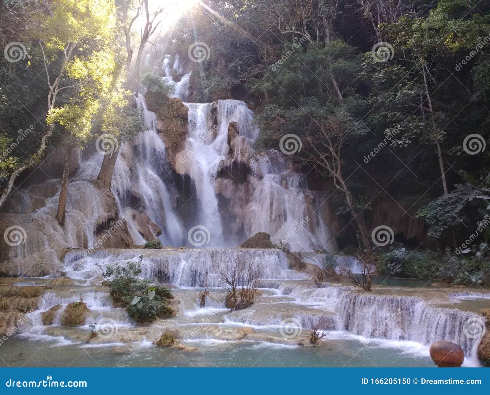 Fairy waterfall stock photo. Image of pretty, forest - 166205150