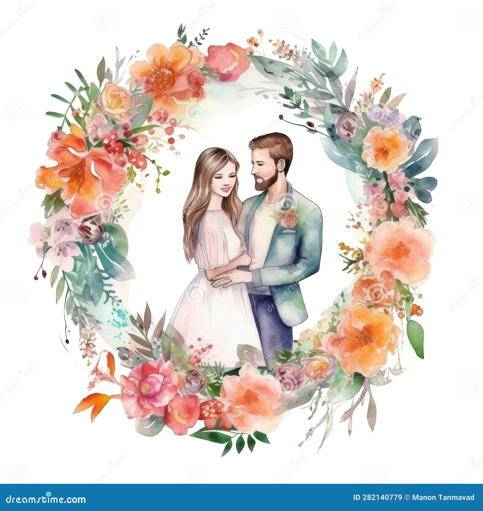 Fairy Wedding Floral Luxury Modern Clipart Watercolor Sublimation ...