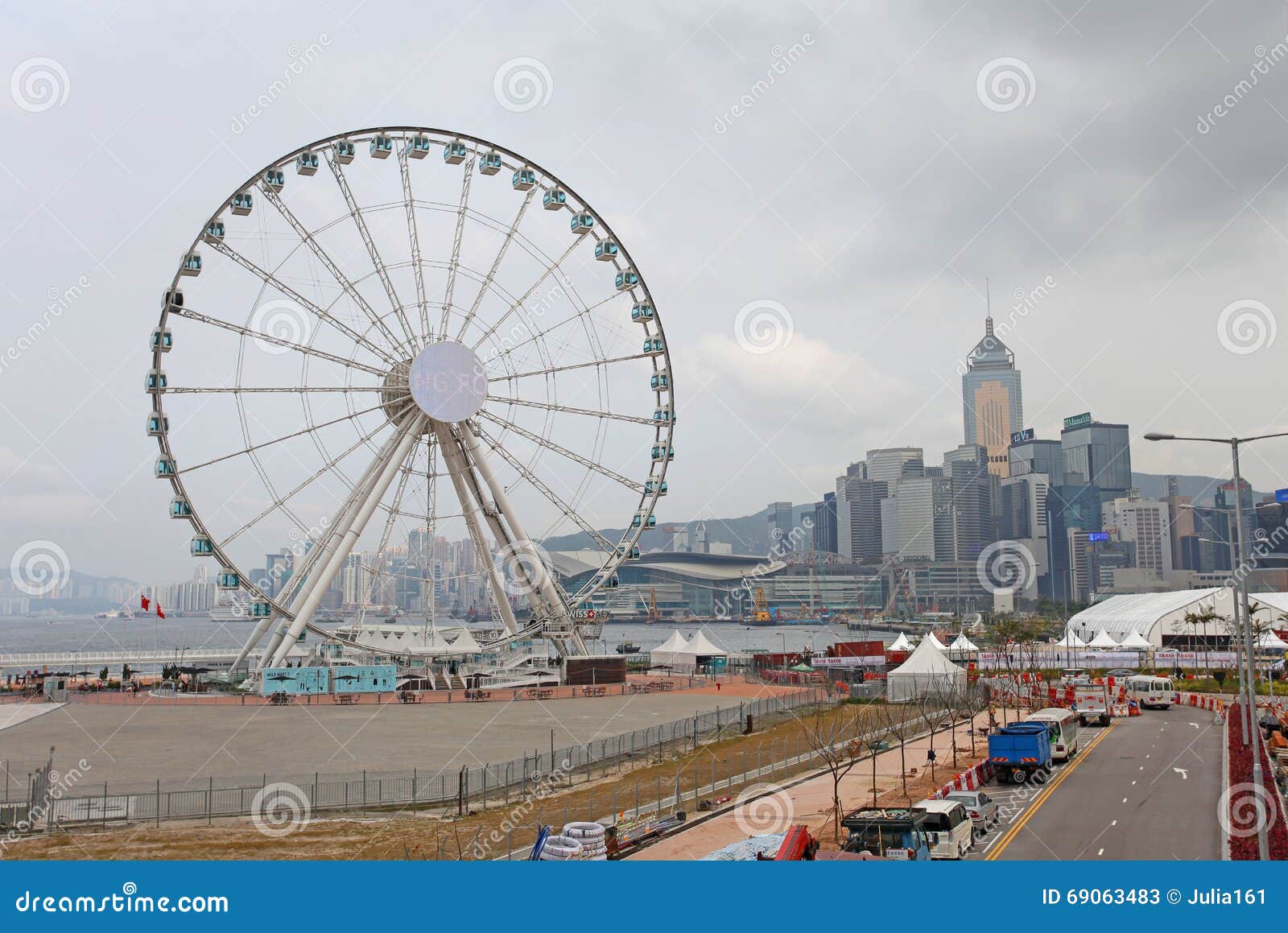 Fairy Wheel in Hong Kong editorial stock photo. Image of disrict - 69063483