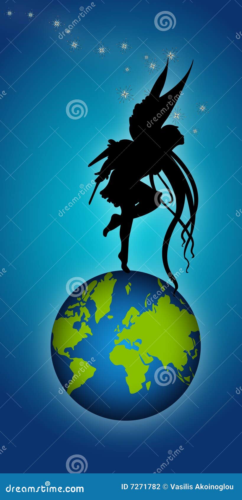 Fairy world stock vector. Illustration of wallpaper, wings - 7271782