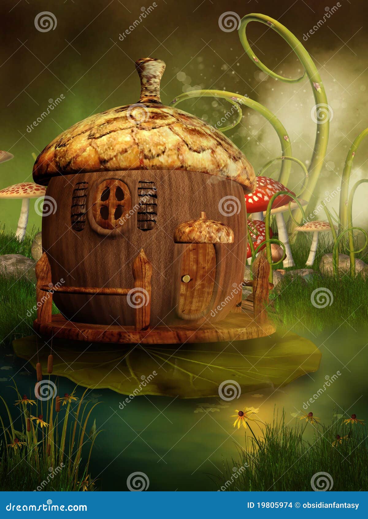 Fairytale Acorn House Royalty-Free Stock Image | CartoonDealer.com ...