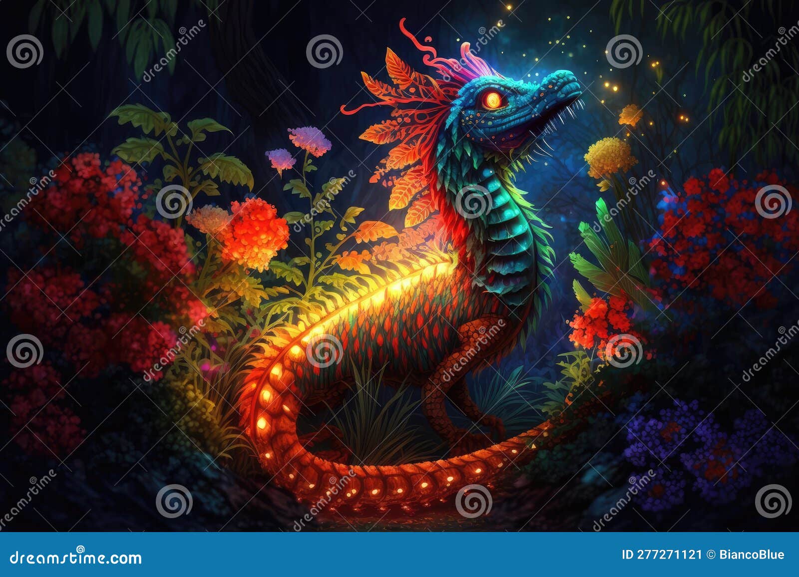 Fairytale Bird Creature in the Forest Stock Image - Image of wing, wild ...