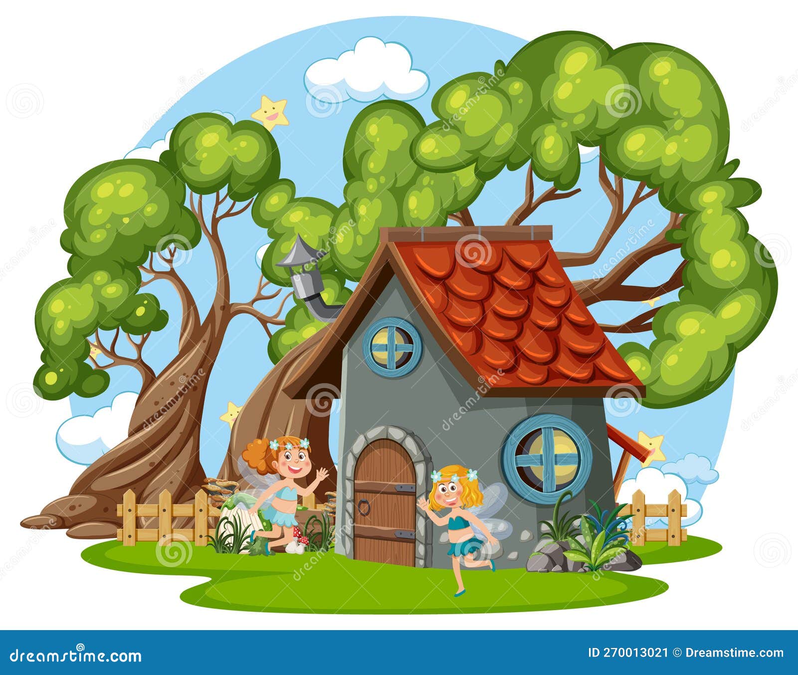Fairytale House in Cartoon Style Stock Vector - Illustration of home ...