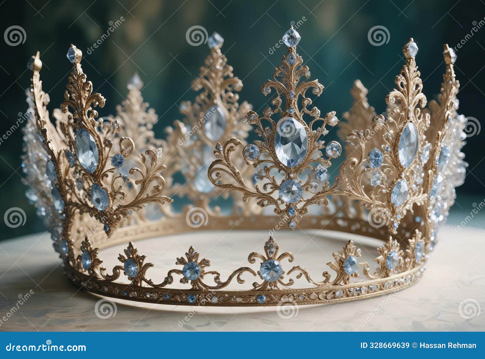 A Fairytale-inspired 3d Princess Crown Stock Illustration ...