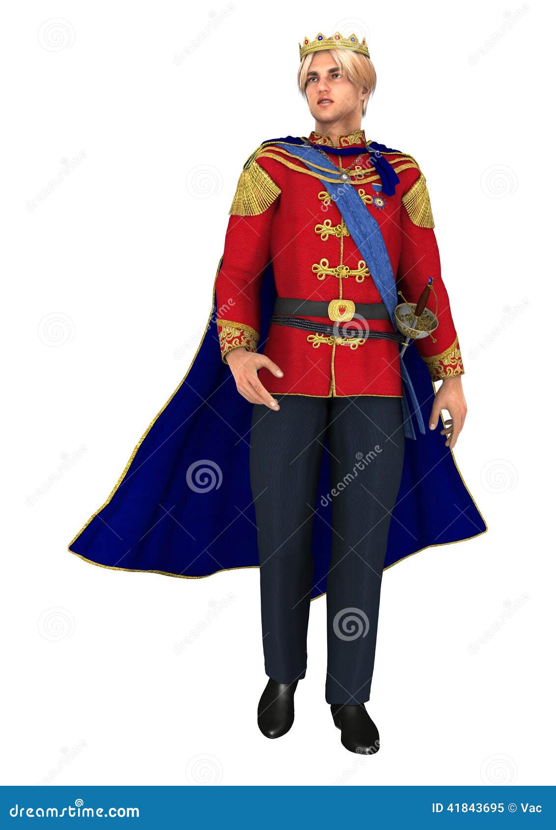 Fairytale Prince stock illustration. Illustration of isolated - 41843695