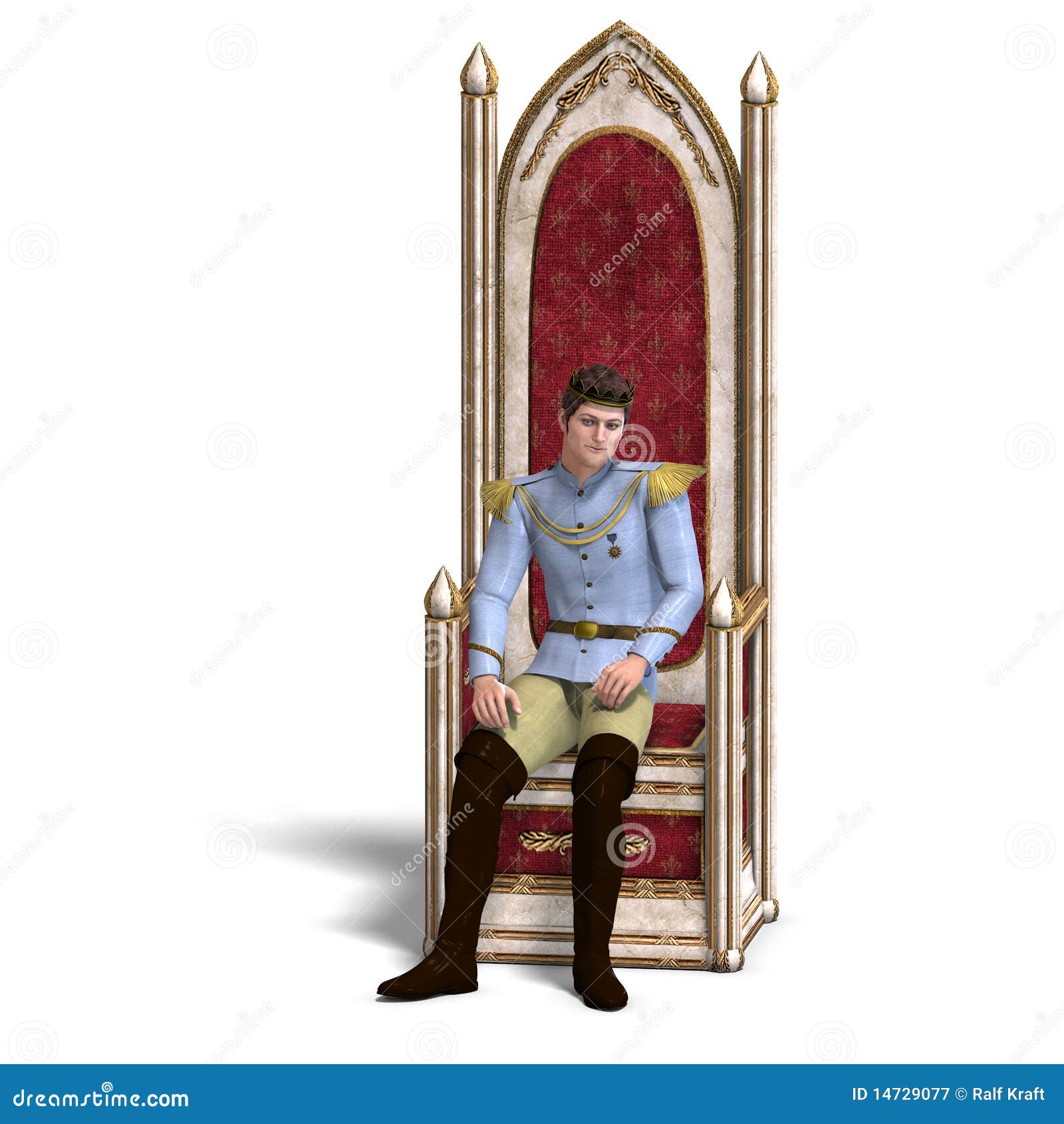 Fairytale Prince Rules the Fairyland. 3D Stock Illustration ...