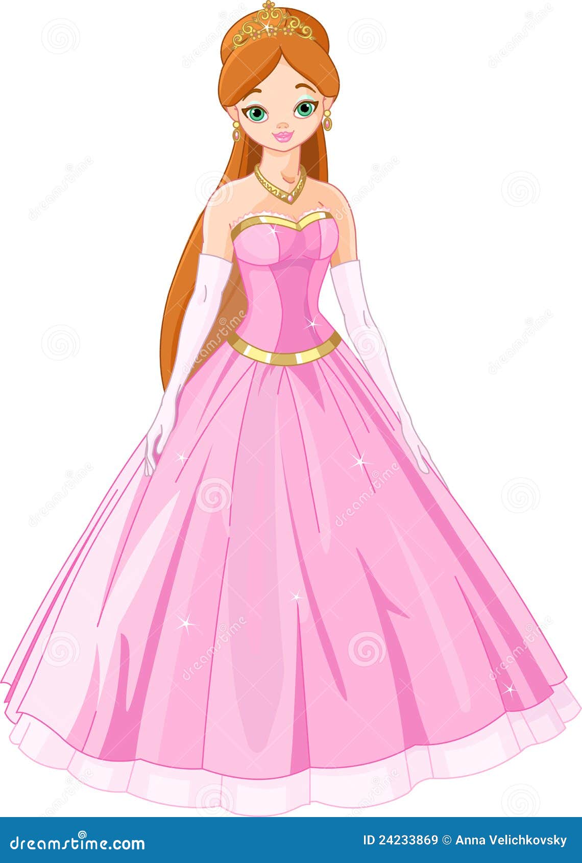 Fairytale princess stock vector. Illustration of posing - 24233869
