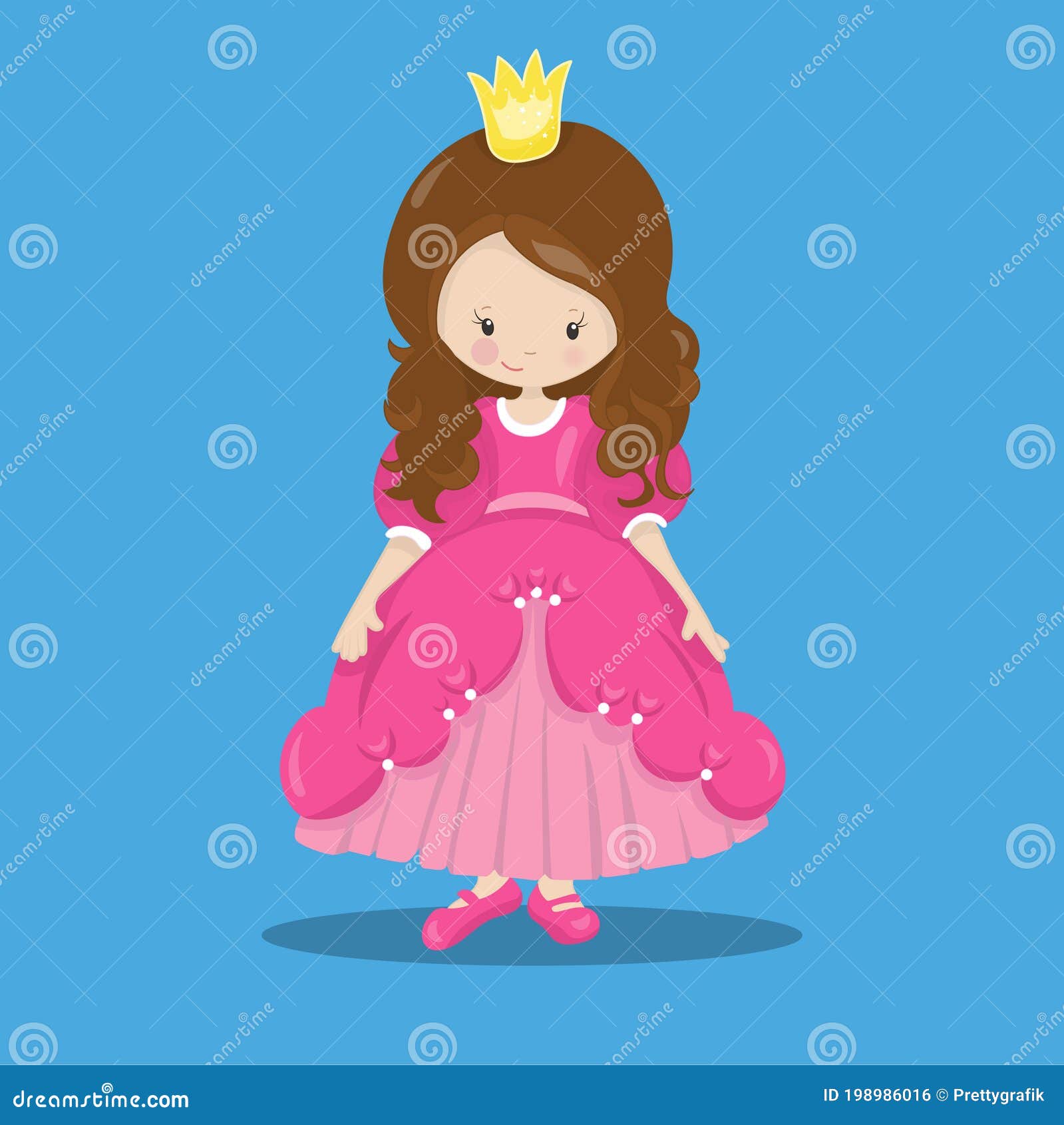 Fairytale Princess Brown 18 Stock Vector - Illustration of cartoon ...