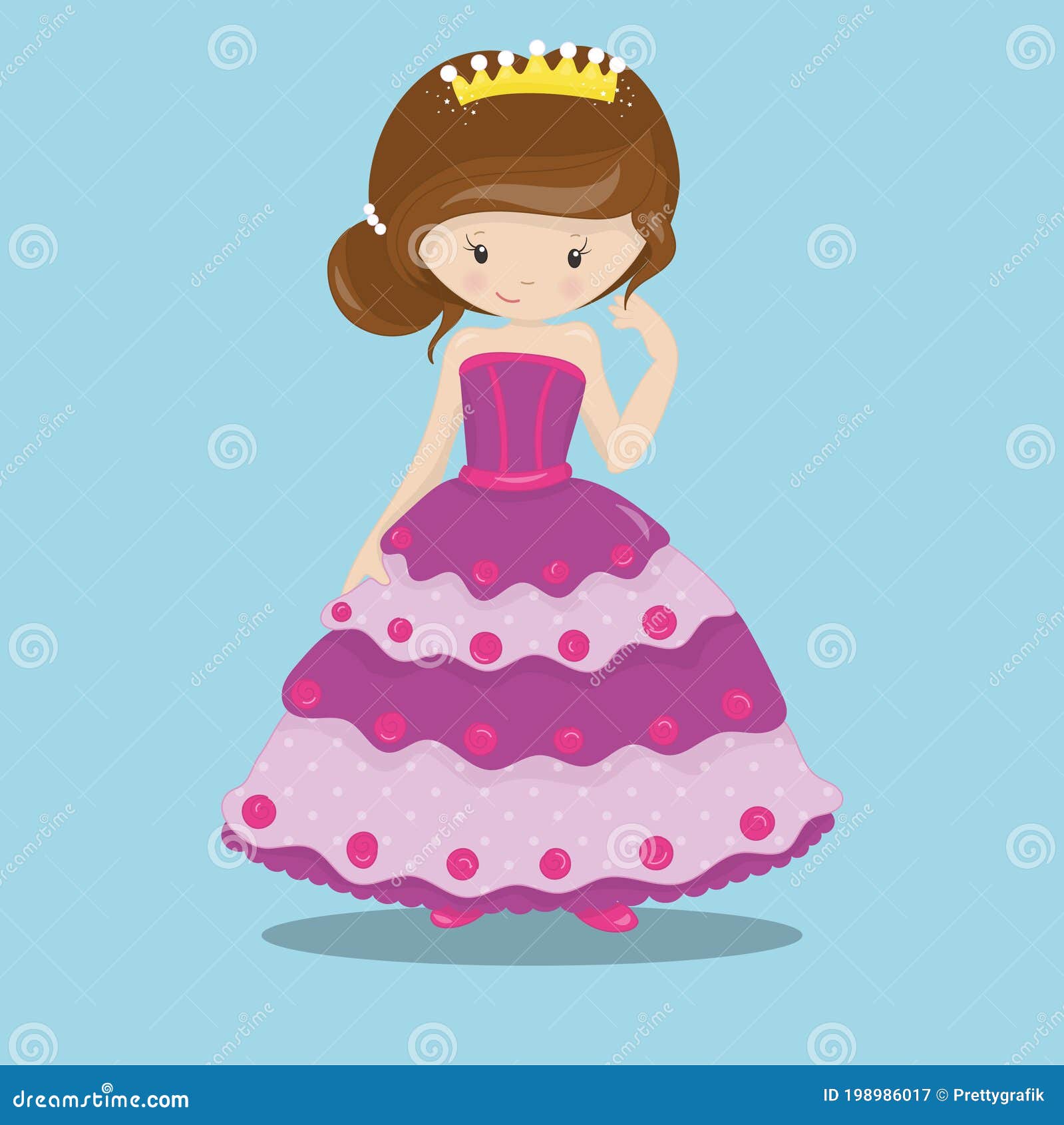 Fairytale Princess Brown 23 Stock Vector - Illustration of cartoon ...