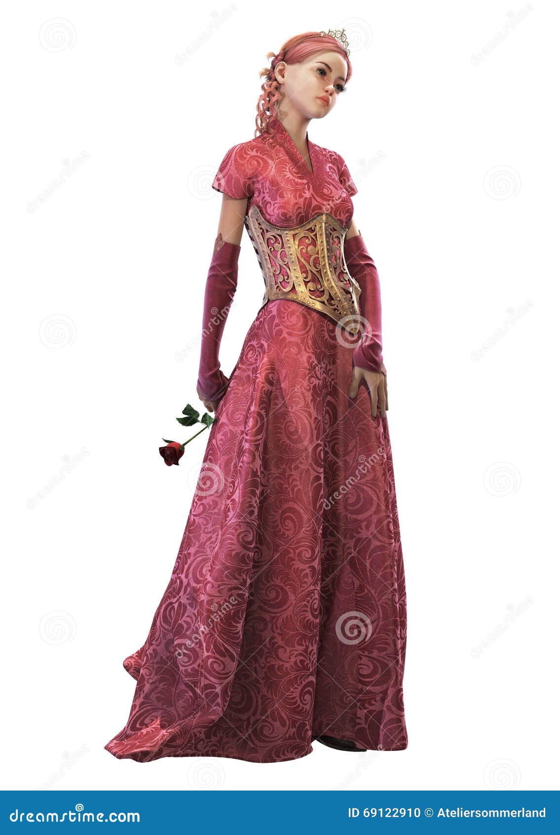 Fairytale Princess, 3d CG CA Stock Illustration - Illustration of ...