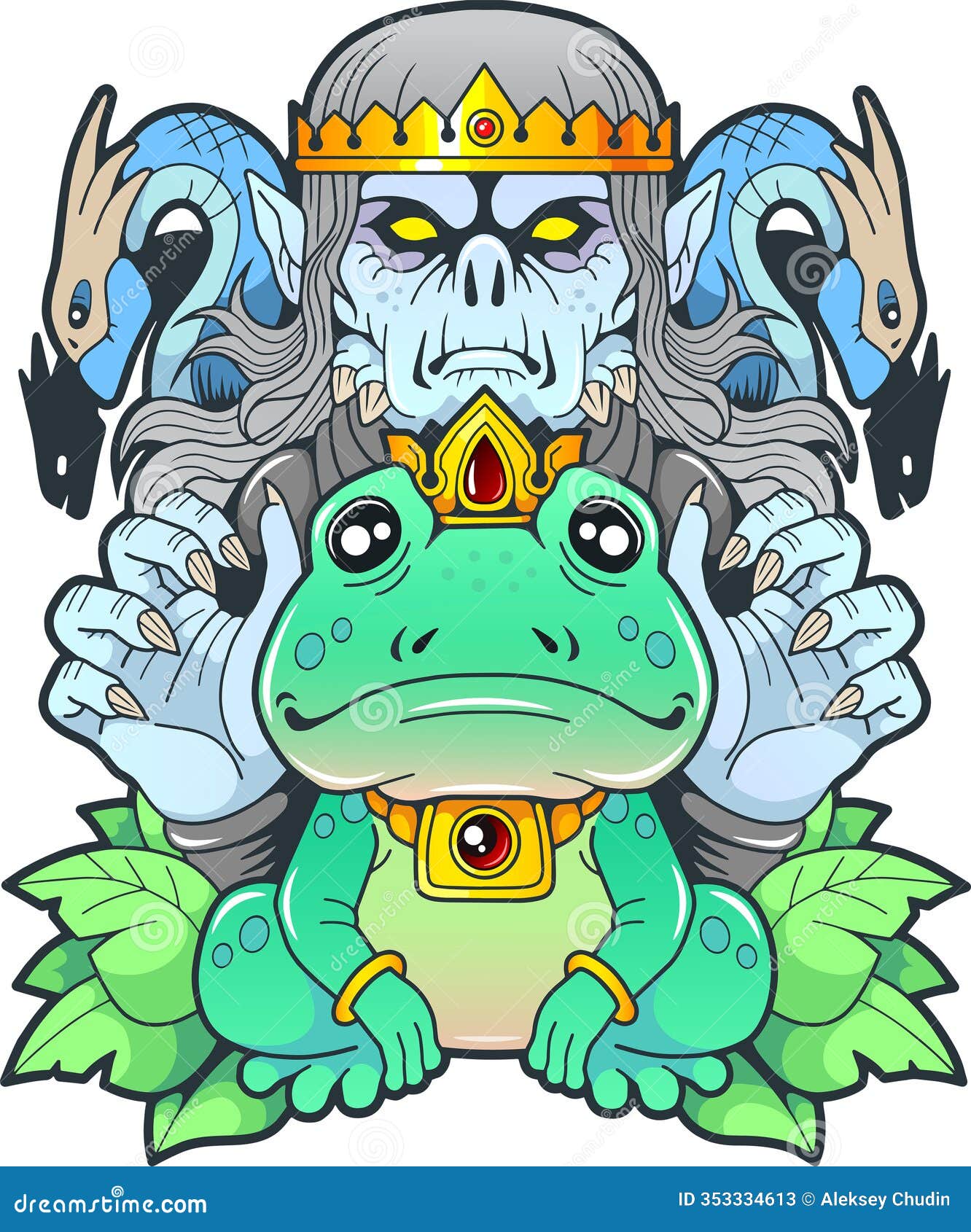 Fairytale Princess Frog, Illustration Stock Illustration - Illustration ...