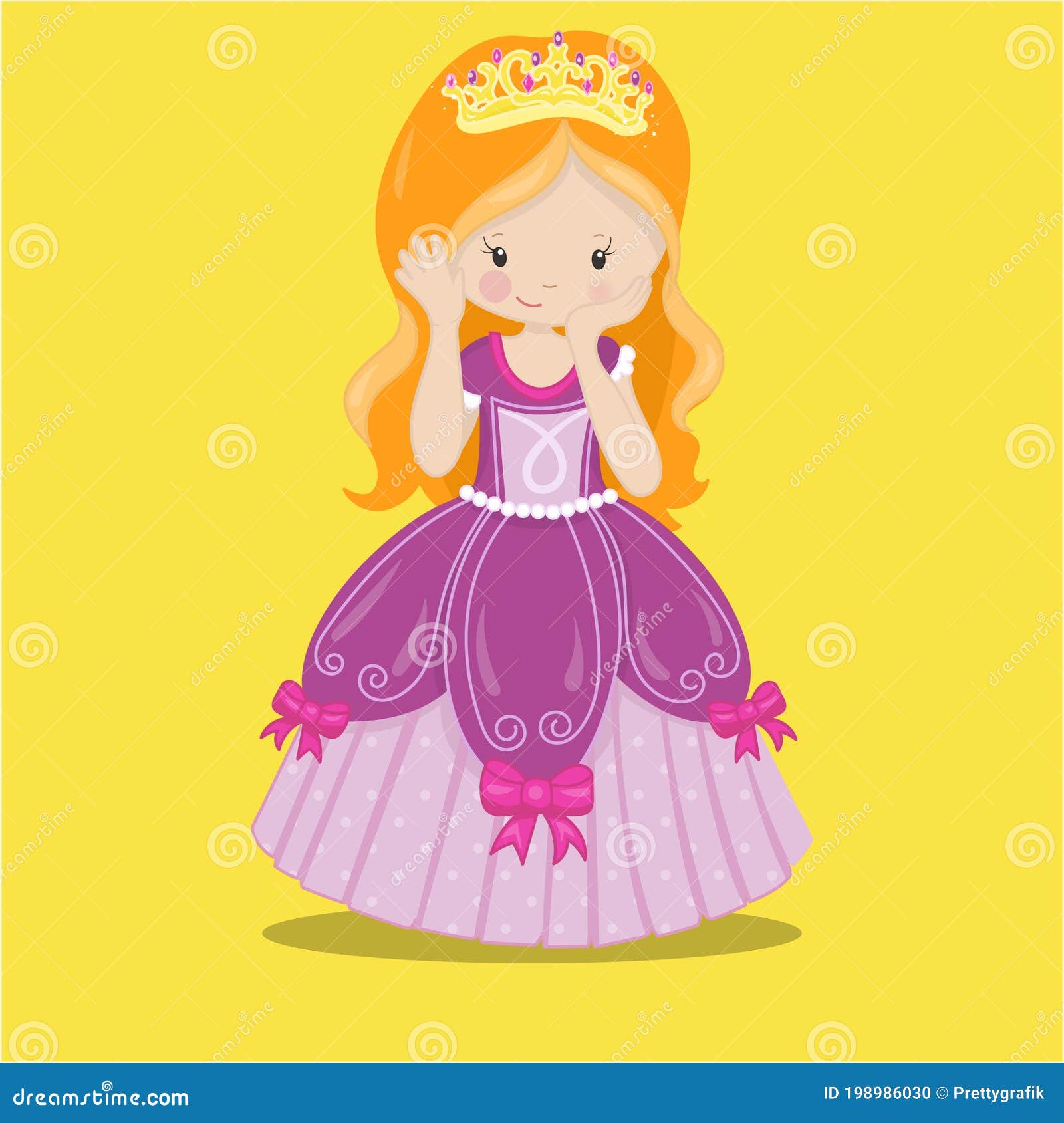 Fairytale Princess Orange 19 Stock Vector - Illustration of cartoon ...