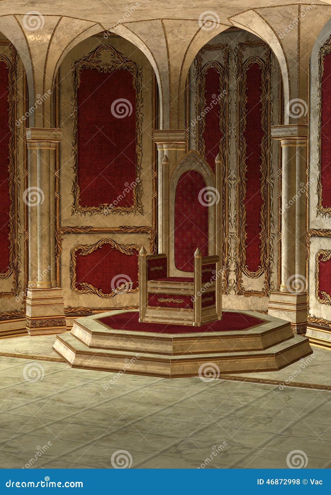 Fairytale Throne Room stock illustration. Illustration of throne - 46872998