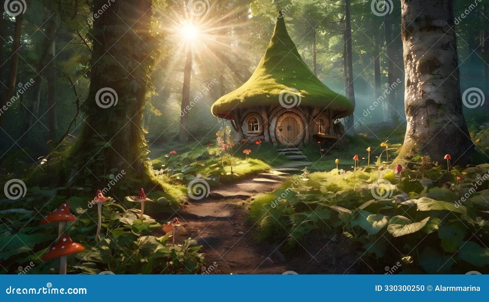 Fairytale Tree House in a Mysterious Forest, House of Pixies and Elves ...