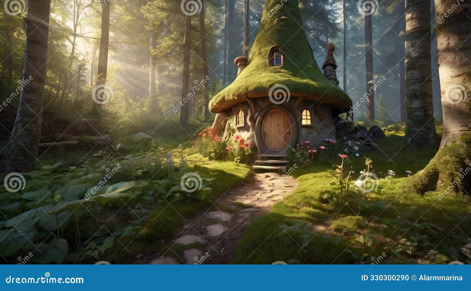 Fairytale Tree House in a Mysterious Forest, House of Pixies and Elves ...