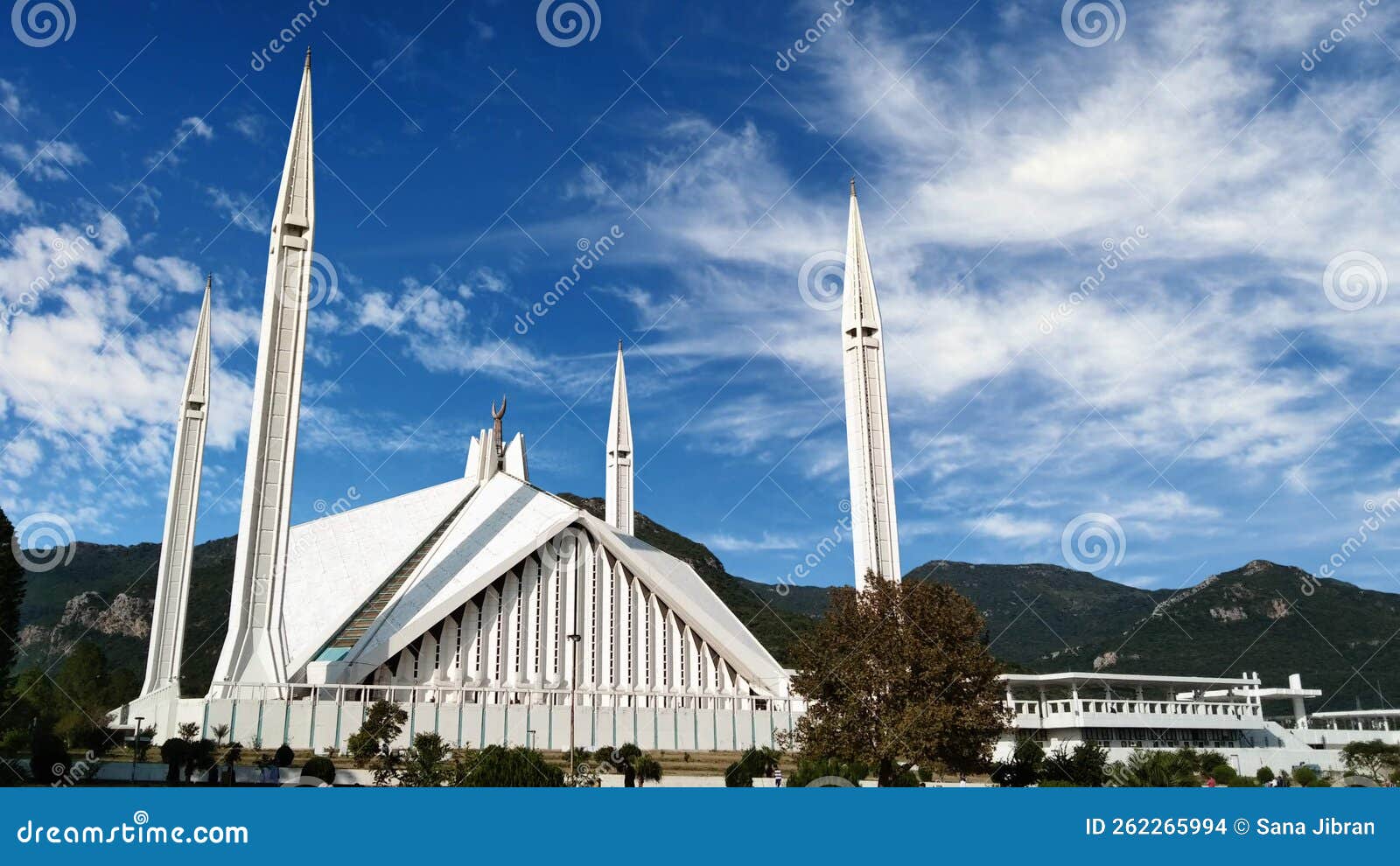 Faisal mosque stock photo. Image of architecture, steeple - 262265994