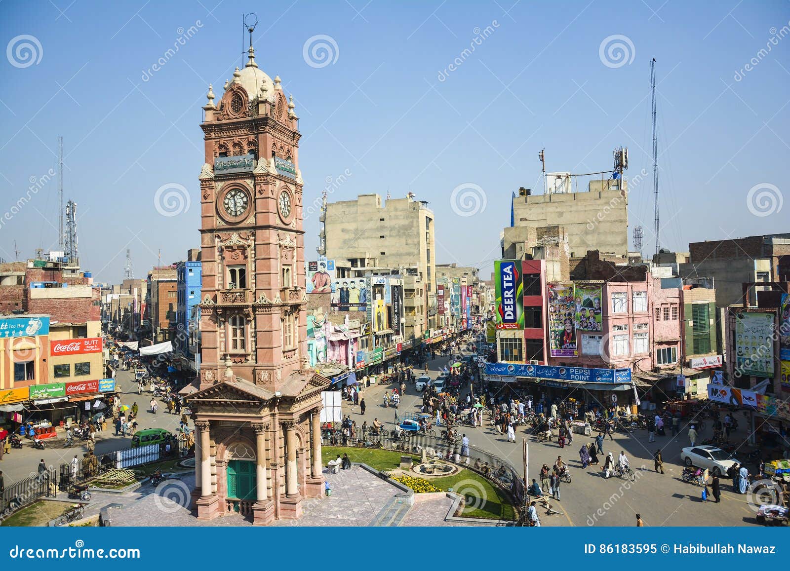 Faisalabad Clock Tower editorial image. Image of chawk - 86183595