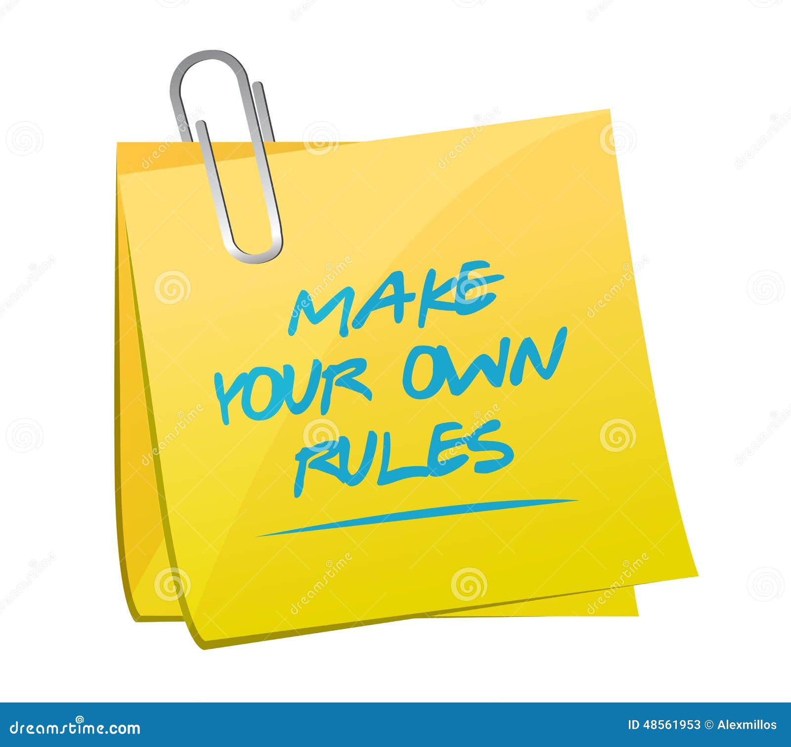 Faites Votre Propre Courrier De Note De Règles Illustration Stock ...